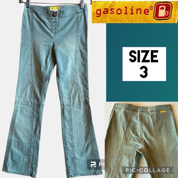 Gasoline | Jeans | Vtg Gasoline Juniors Jeans Y2k Flare Mid Rise Sage ...